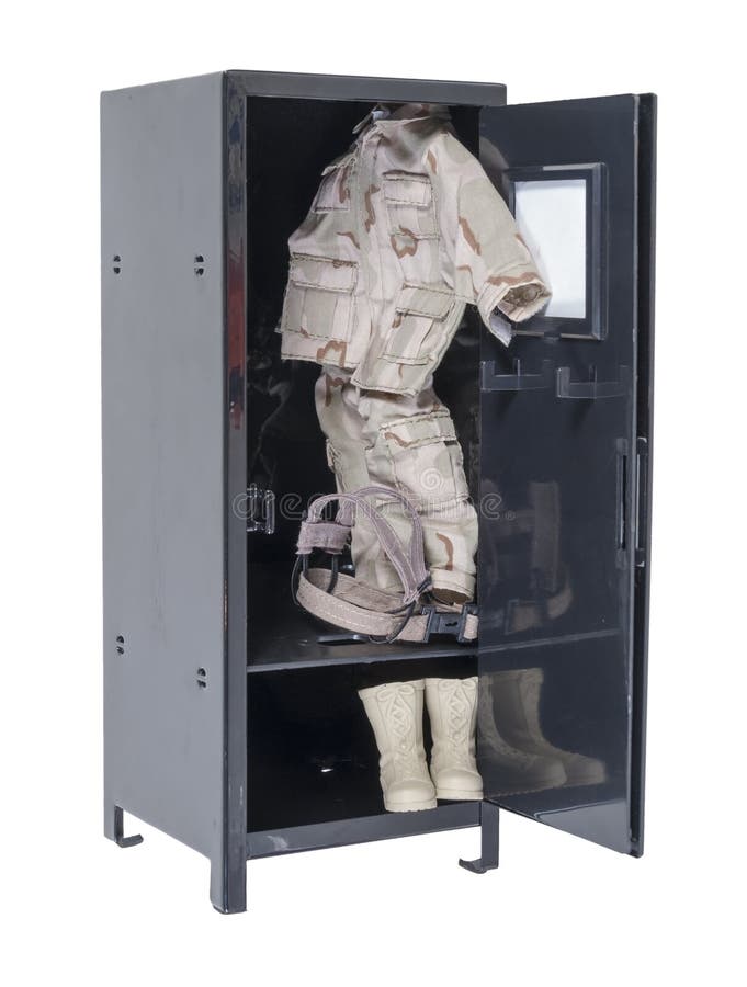 Soldier Gear in Locker stock photo. Image of education - 27175804