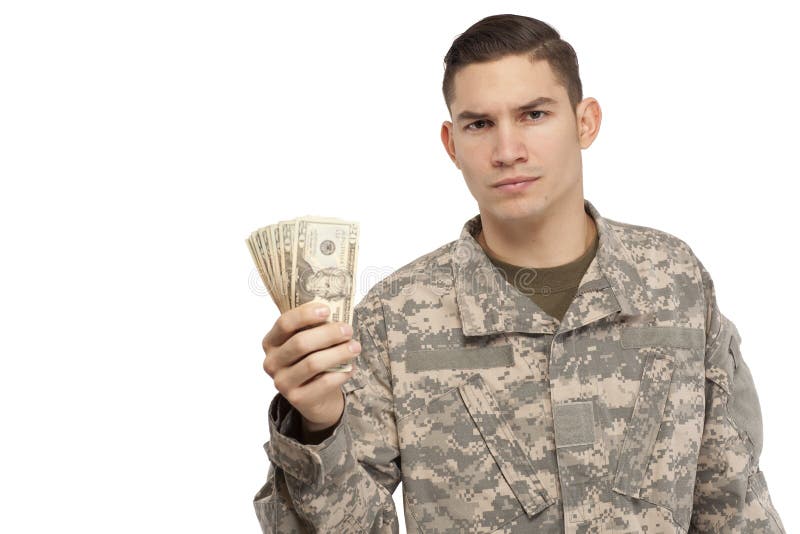 Money Soldier Currency Dollars Stock Photo - Image of protect, conflict ...