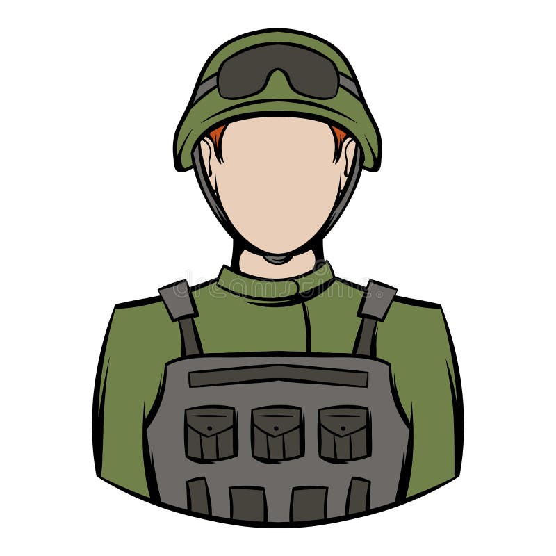 Soldier icon cartoon stock vector. Illustration of nato - 88211243