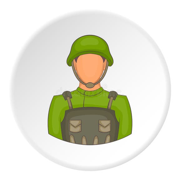 Soldier icon, flat style stock vector. Illustration of protective ...