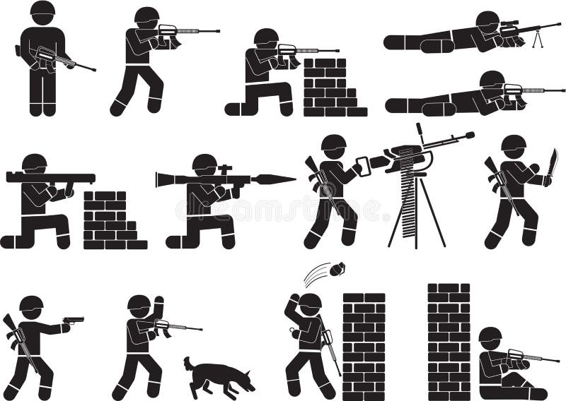 Stick Figure Army Stock Illustrations – 167 Stick Figure Army Stock ...