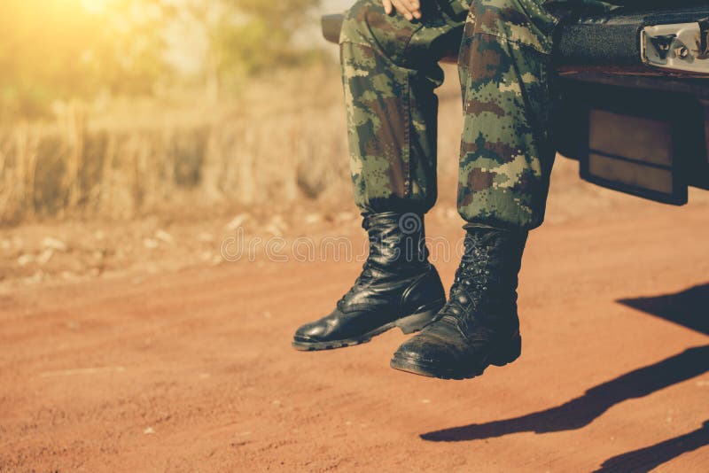 Soldier s legs and flag stock photo. Image of objects - 14245446