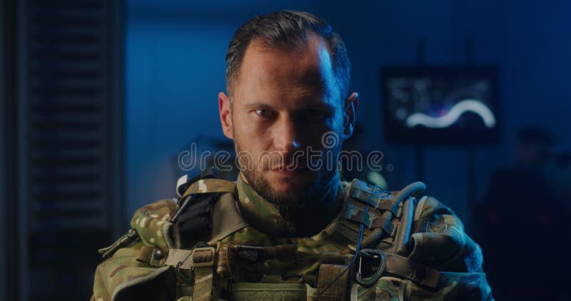 Soldier looking at camera stock photo. Image of mercenary - 187912266