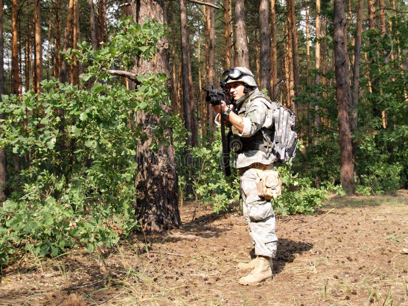 Soldier With M4 Carbine Picture. Image: 3277521