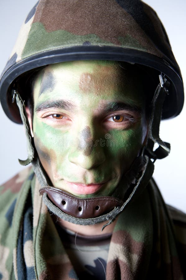 Soldier make up stock image. Image of people, male, uniform - 7836105