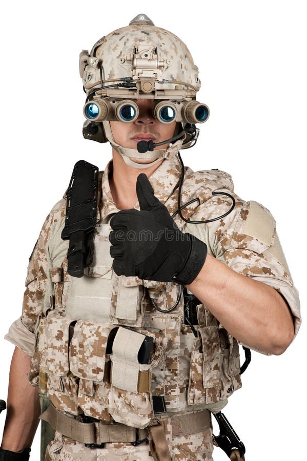 Soldier Man Full Armor Helmet in Isolated Stock Image - Image of rifle ...