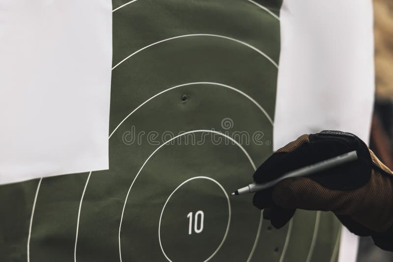 Soldier Marking the Target for Shooting Stock Image - Image of warrior ...