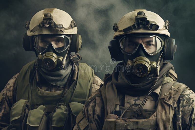 Soldier with Mask. Special Forces. Military Uniform Stock Illustration ...