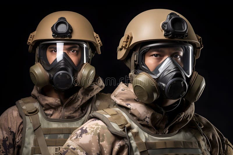 Soldier with Mask. Special Forces. Military Uniform Stock Illustration ...