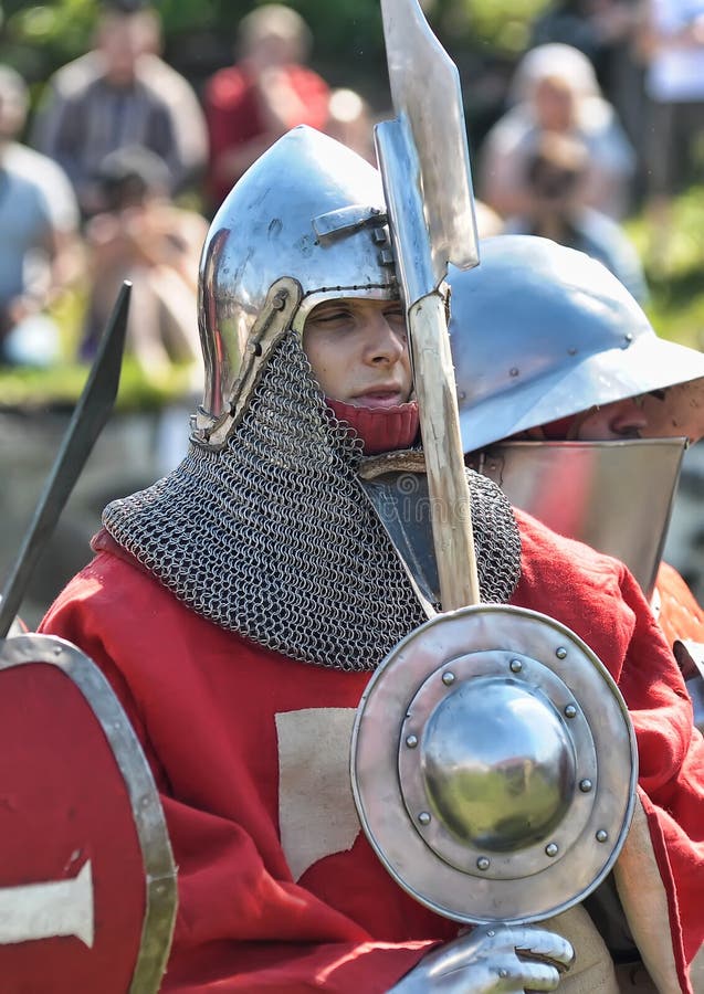 Soldier of the Middle Ages editorial stock image. Image of fighter ...
