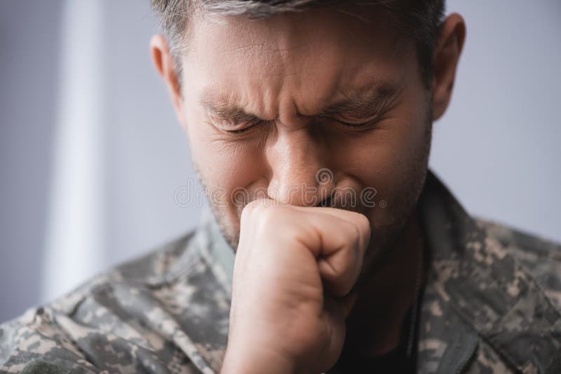 American Soldier Crying