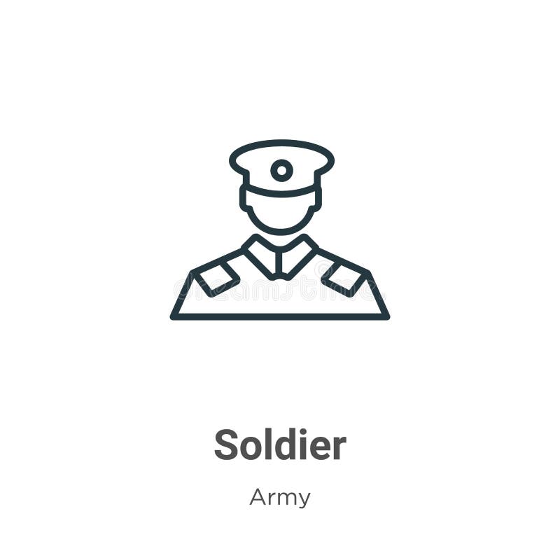 Soldier outline stock vector. Illustration of battle - 36099467