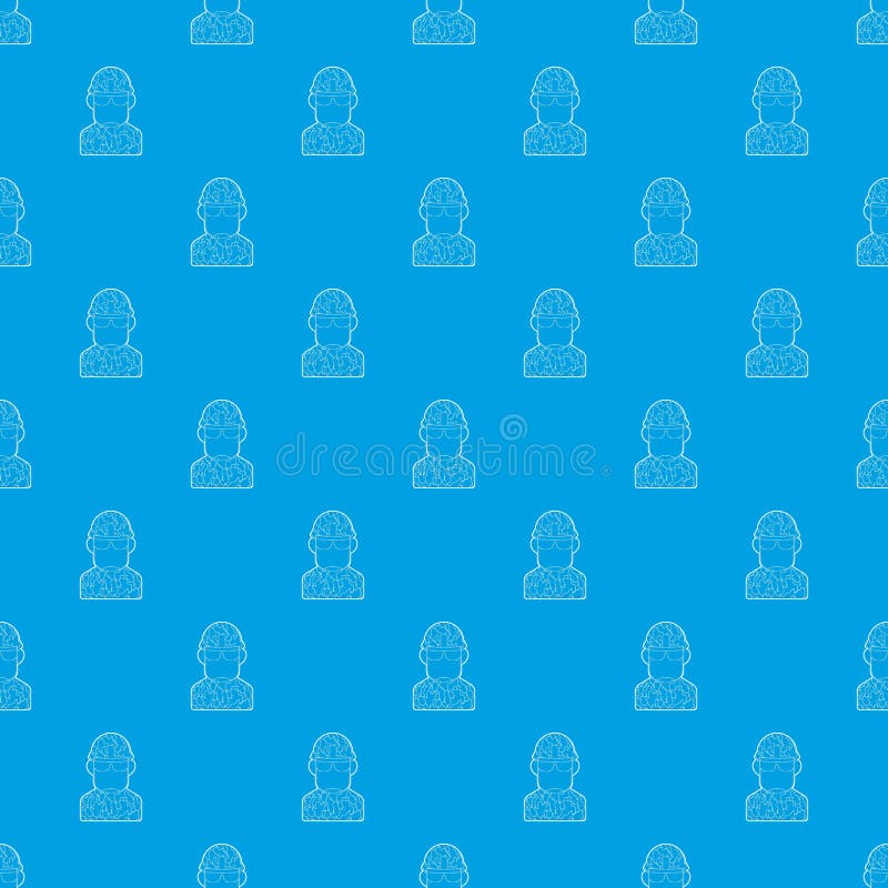 Soldier Pattern Vector Seamless Blue Stock Vector - Illustration of ...