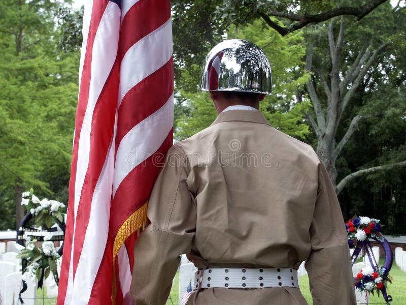 Soldier Paying Tribute stock image. Image of veterans, national - 134857
