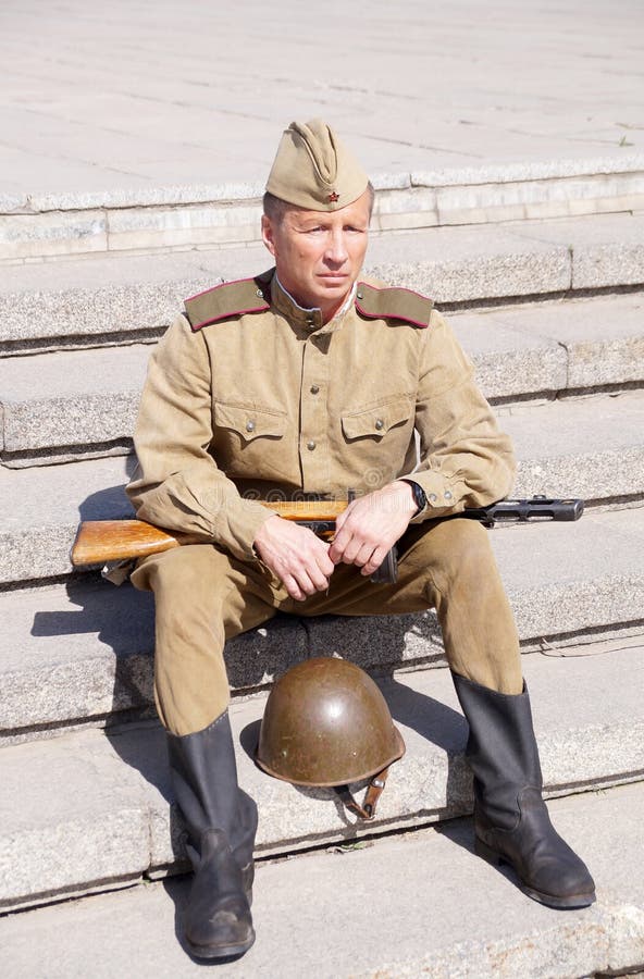 Soldier of Red Army in the Form of Times of World War II Stock Photo ...