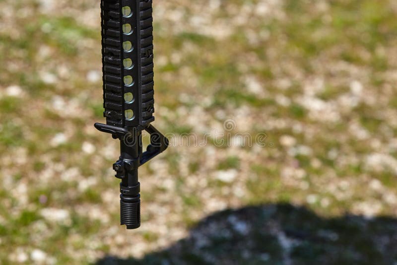 Soldier`s Gun on the Ground.Military Concept Stock Photo - Image of ...