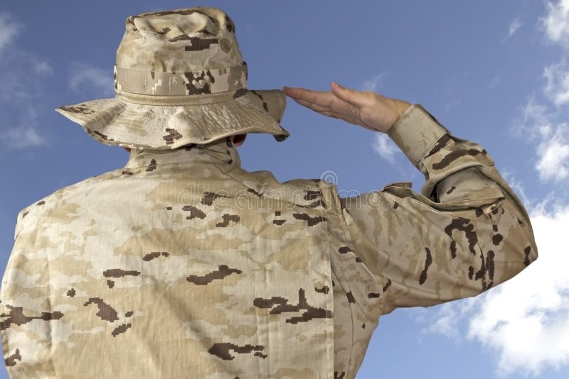 Marine Saluting stock photo. Image of brave, salute, face - 19371164