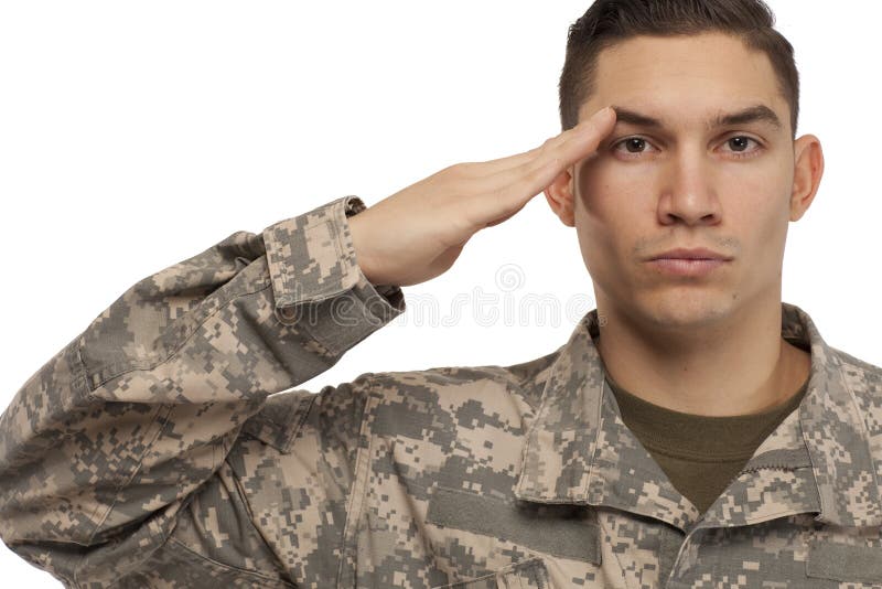 Soldier saluting stock photo. Image of relaxed, america - 29989042
