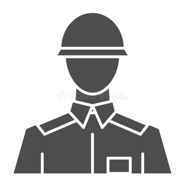 Soldier Solid Icon. Warrior Vector Illustration Isolated on White Stock ...
