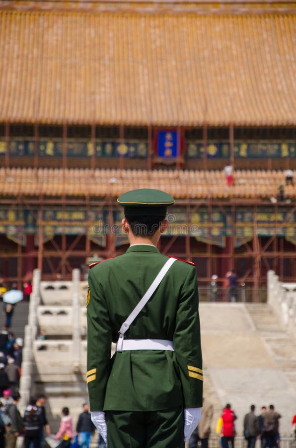 Soldier Stands Guard at Hall of Supreme Harmony,beijing Editorial Image ...