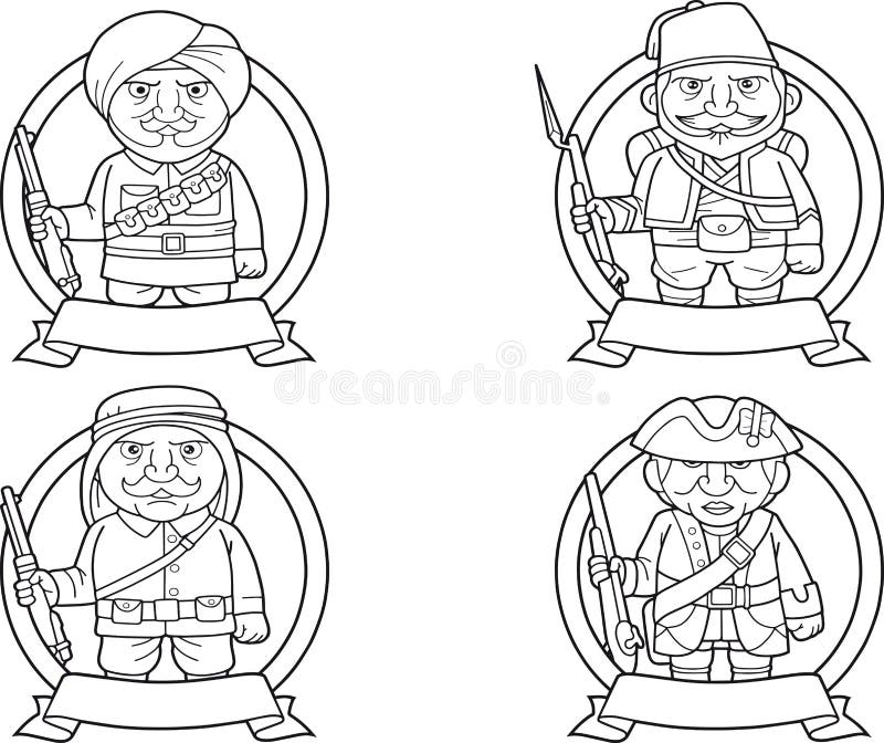 Soldier Stands Guard with a Rifle in His Hand Stock Vector ...