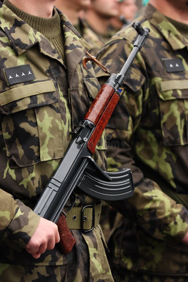 Soldier with Sub-machine Gun Stock Photo - Image of troops, subgun: 7580240