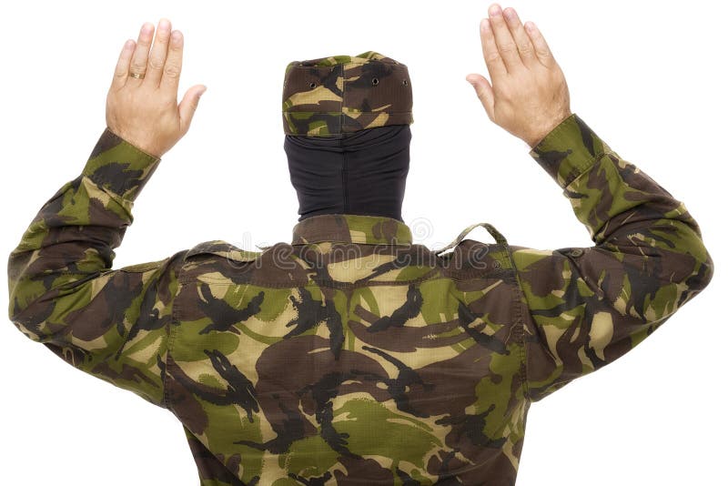 Soldier surrenders stock photo. Image of uniform, camouflage - 40720976