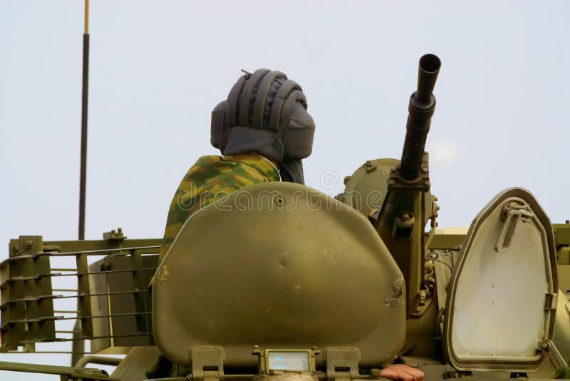 Soldier on the tank stock image. Image of freedom, conflict - 62357883