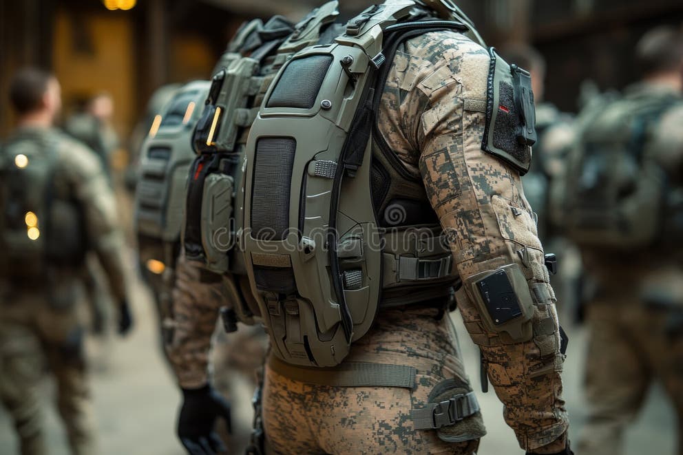 Soldier Testing an Exoskeleton during a Military Training Exercise ...