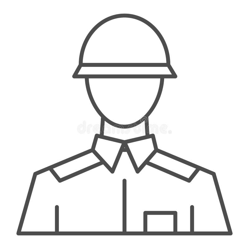 Soldier Line and Glyph Icon. Warrior Vector Illustration Isolated on ...