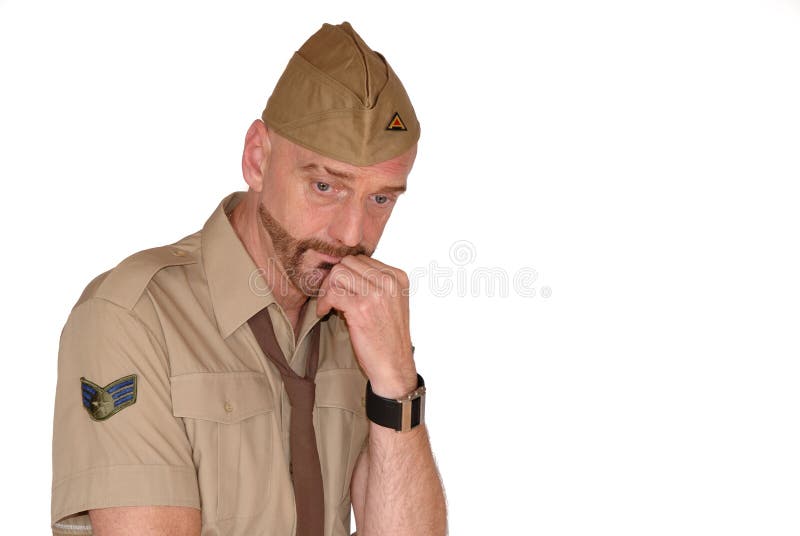 Soldier in thought stock photo. Image of thinking, male - 2987484