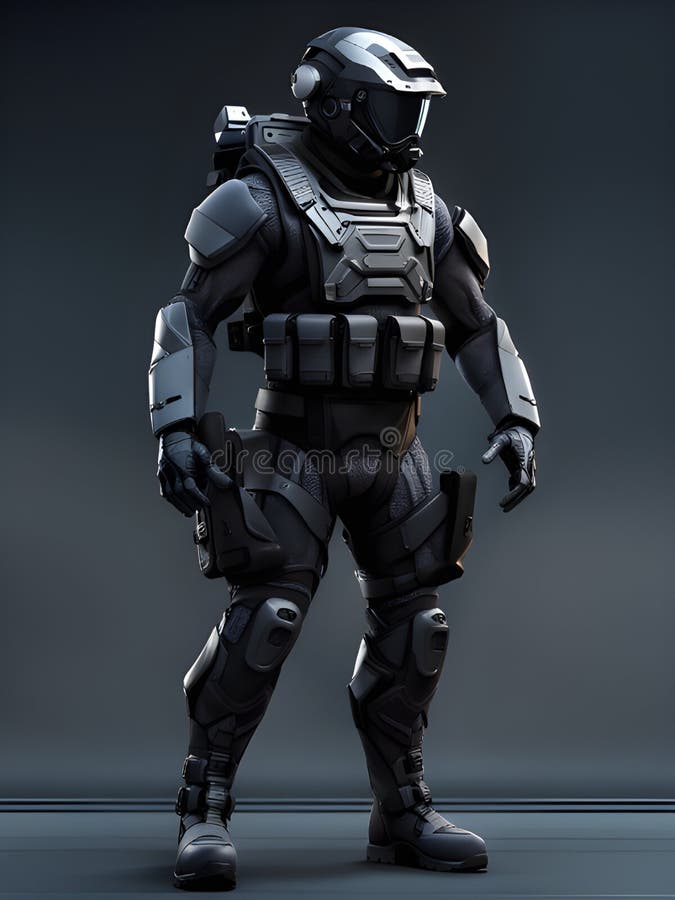 Soldier in Uniform with a Gun Stock Illustration - Illustration of ...