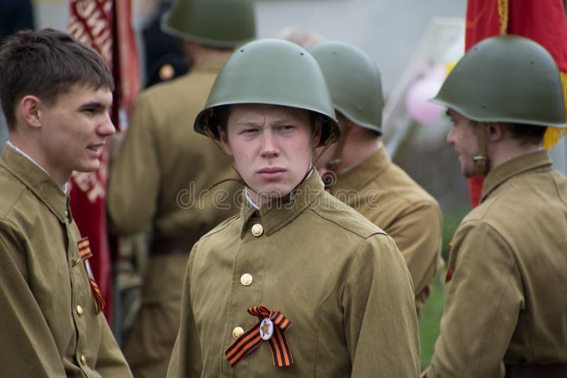 Soldier in the Uniform of a Soviet Soldier Editorial Stock Photo ...