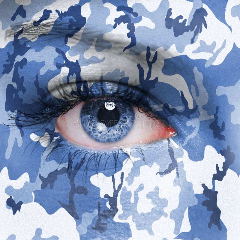 Female Soldier Face stock photo. Image of portrait, camouflage - 30151662