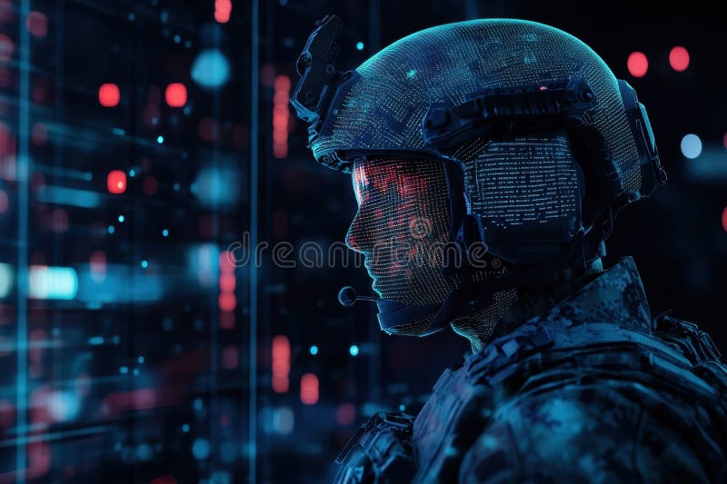 Soldier Using Advanced Technology High Tech Environment Mission ...