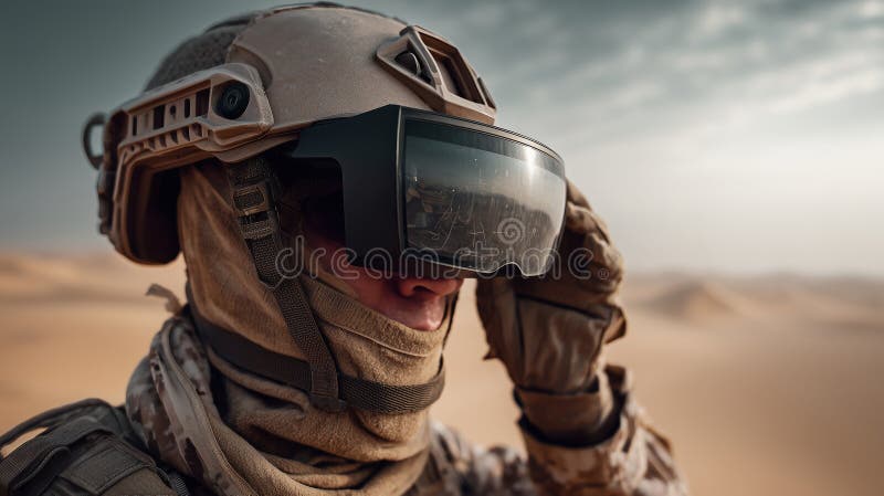 Soldier Utilizes Augmented Reality Technology during Military Operation ...