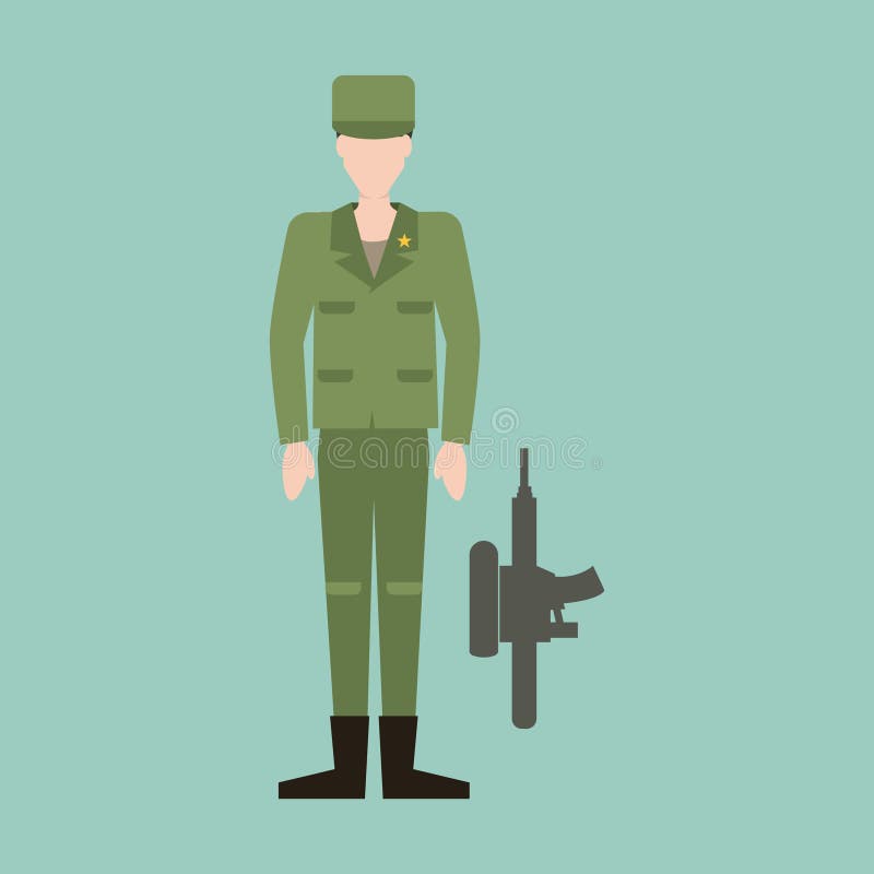 Soldier. Vector Illustration Decorative Design Stock Vector ...