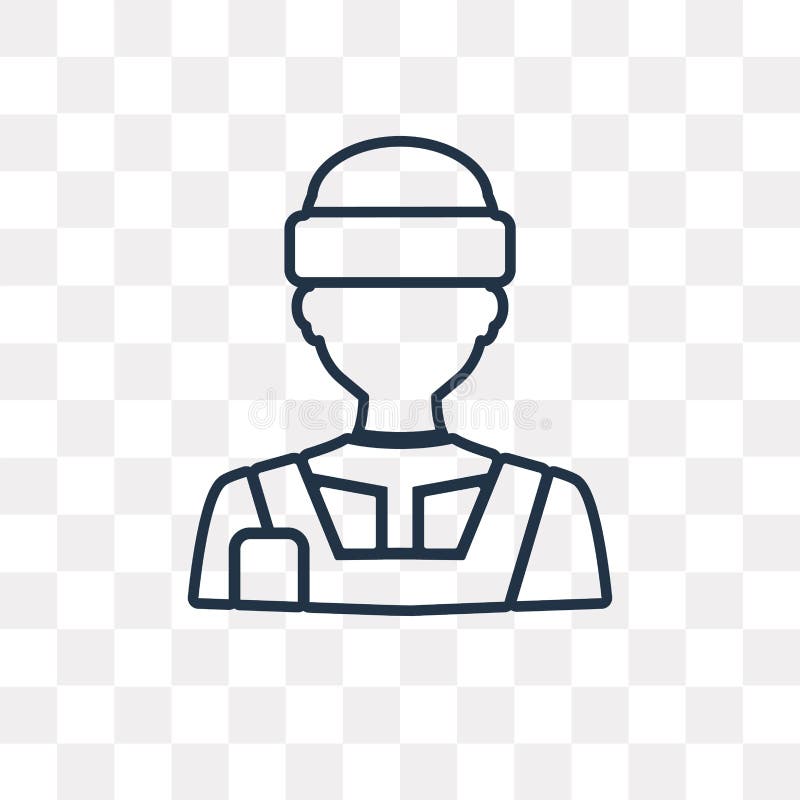 Soldier Vector Icon Isolated on Transparent Background, Linear S Stock ...