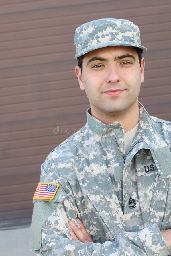 Soldier Vertical Close Up Isolated Stock Image - Image of male ...
