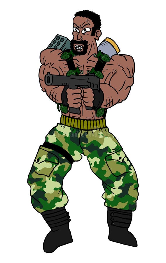 Strong soldier stock vector. Illustration of articulated - 31439857
