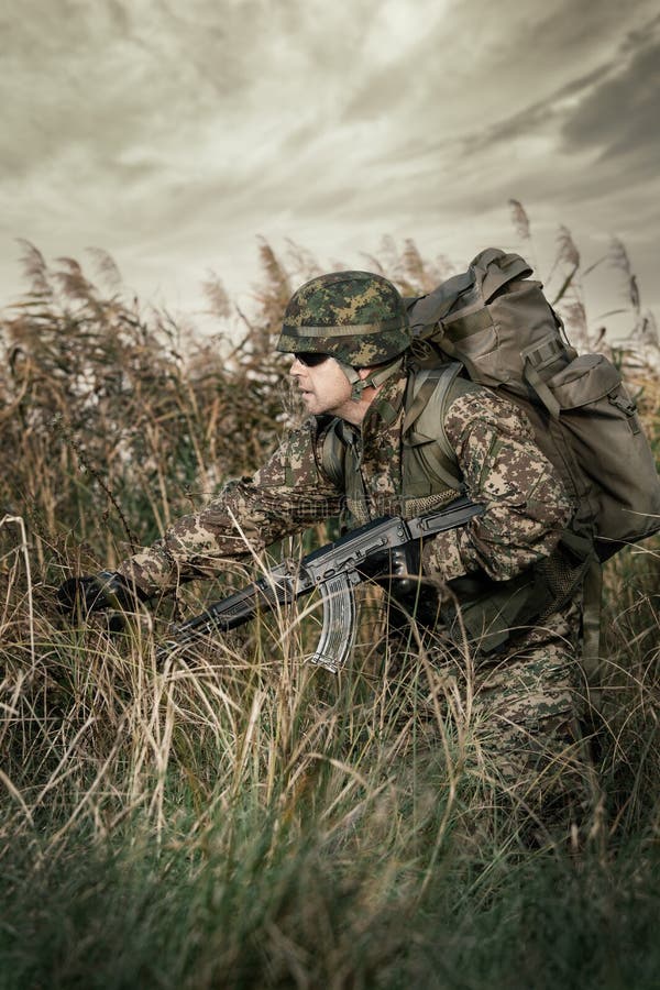 Soldier at War in the Swamp Stock Photo - Image of action, male: 46466602