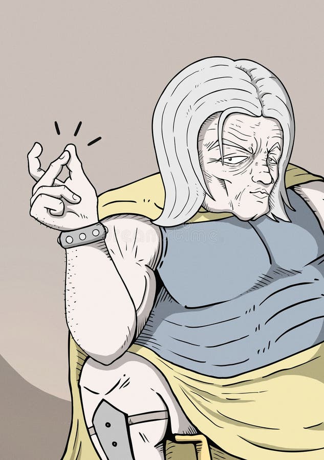 Soldier Warrior in Comic Scene Draw Stock Illustration - Illustration ...