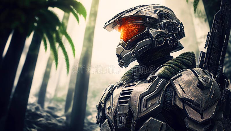 Soldier in the Woods: a High-Tech Warrior Ventures into the Wild. Stock ...