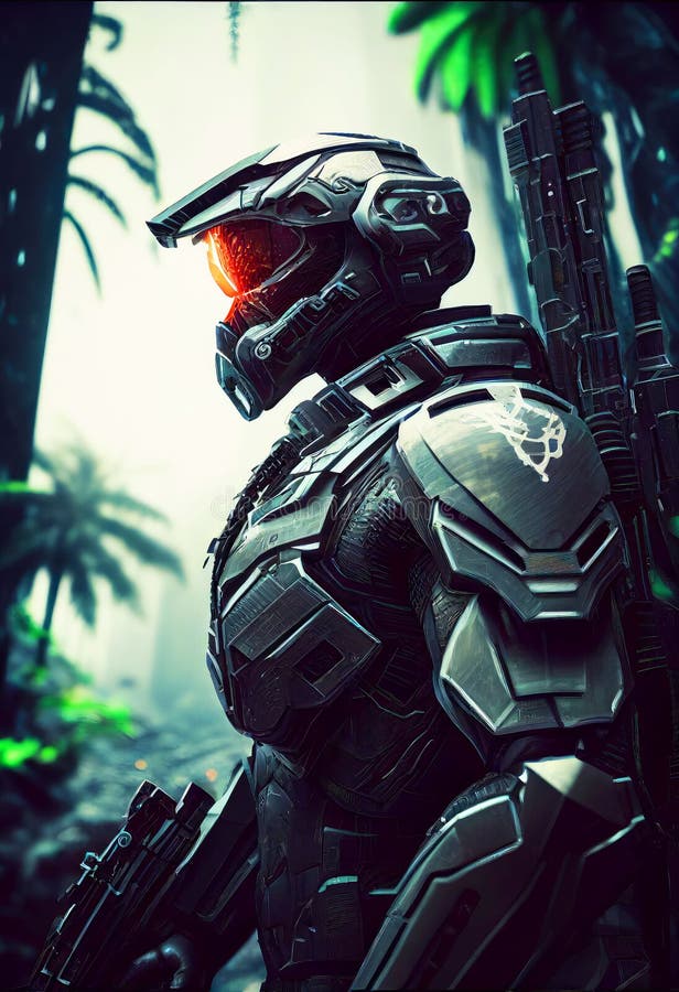 Soldier in the Woods: a High-Tech Warrior Ventures into the Wild. Stock ...