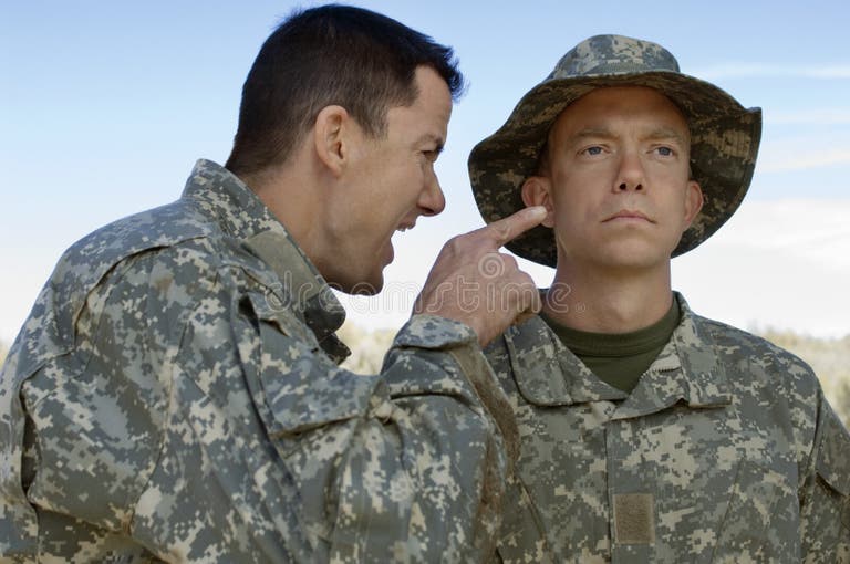 Soldier Yelling at Colleague Stock Image - Image of patriotic ...