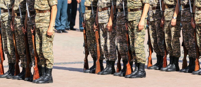 Soldiers, Army, Formation on the Parade Ground Stock Image - Image of ...