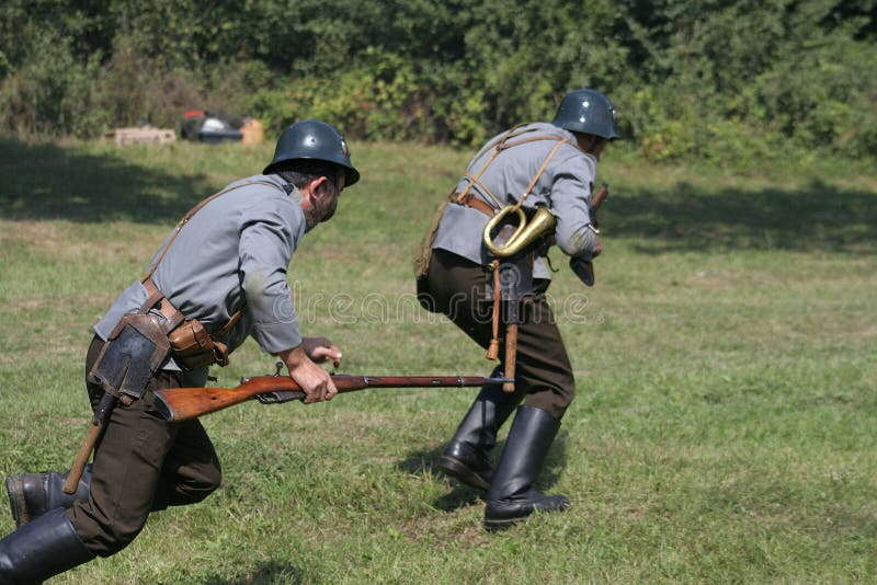 Soldiers In Attack Position XX Picture. Image: 1442969