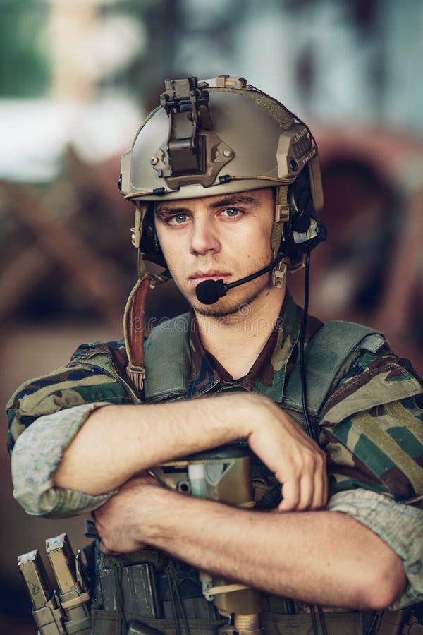 Soldiers at the checkpoint stock image. Image of forces - 10448369