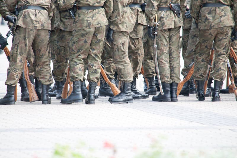 Soldiers at drill stock image. Image of ranger, ranks - 63726381