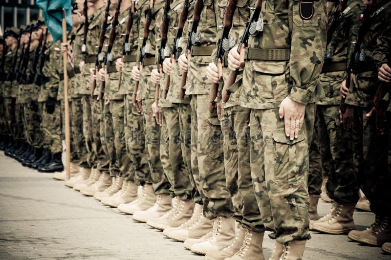 Soldiers at drill stock image. Image of ranger, ranks - 63726381